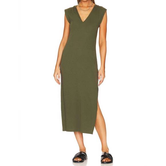 Frame Denim | Dresses | New Frame Le Muscle V Dress In Fatigue | Poshmark